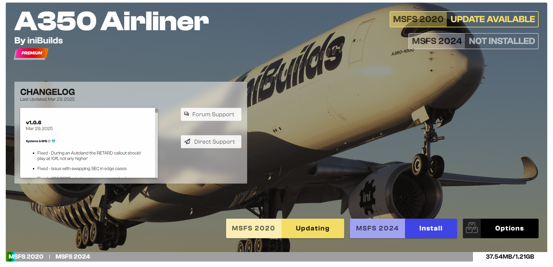 iniBuilds A350 Airliner v1.0.6 アップデートリリース – FS-NOW.com